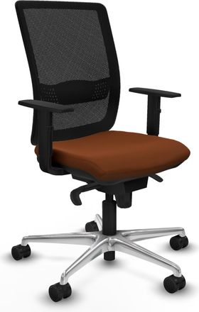 Piqueras y Crespo Schreibtischstuhl mit 1D-Armen, h&ouml;henverstellbare Lendenwirbelst&uuml;tze, ausgestattet mit 5 Positionen und injiziertem Schaumstoff. 65 mm Nylon-Rollen. S