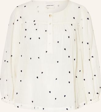 Fabienne Chapot Blusenshirt Bindi Mit 3/4-Arm Und Stickereien weiss