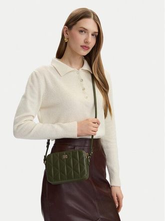 Calvin Klein Handtasche Quilted Double Zip Camera Bag LV04F3328G Dunkelgr&uuml;n