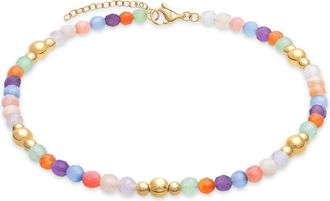 s.Oliver Anklet - Elegante Fu&szlig;kette aus poliertem Edelstahl - gold - Ankerkette verstellbar bis 27 cm - wasserfest & hautfreundlich