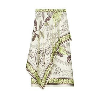 Tory Burch Femme, Jupes, Multicolore, Taille: 38 FR Silk Scarf Wrap Skirt