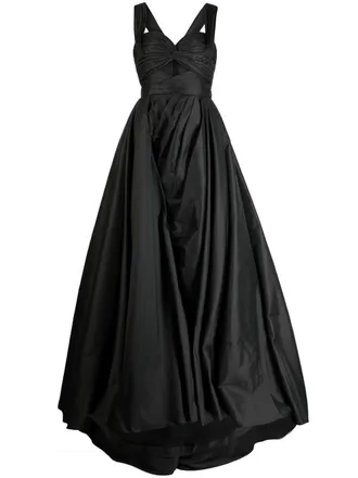 Zuhair Murad robe longue &agrave; d&eacute;coupes - Noir
