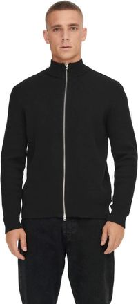 Only & Sons Herren Onsphil 12 Struc Cardigan Knit 2851 Noos Sweater, Schwarz, XL EU