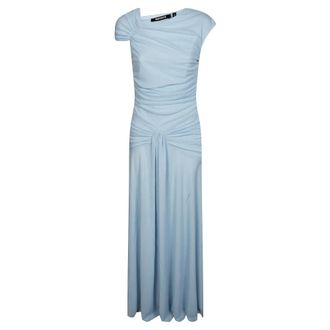 Rotate Rotate Birger Christensen, Femme, Robes, Bleu, Taille: 40 FR Maxi Asymmetric Dress