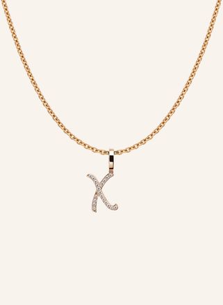 Cada Cada Kette Tiny Diamond Letter X rosegold