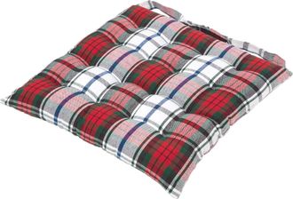 Homescapes Stuhlkissen Macduff 40x40 cm kariert - Sitzkissen Outdoor/Indoor, Oeko-TEX-Zertifiziert, Sitzpolster waschbar für Esszimmer-, Küchen- & Gartenstühle, 