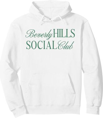 Trendy Apparel Beverly Hills California Social Club Green Pullover Hoodie