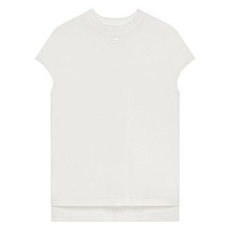 Courr&egrave;ges Femme, Tops, Blanc, Taille: 36 FR T-shirt oversize