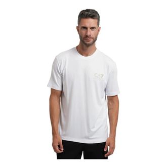 Emporio Armani Logo Print T-Shirt - - Tops - Herren - Wei&szlig; - 2XL
