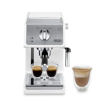 DeLonghi Active Espresso Siebtr&auml;ger ECP 33.21.W - professionelle Esspressomaschine mit AluminiumFinish, inkl. traditioneller Milchschaumd&uuml;se, Tassenw&auml;rmer & He