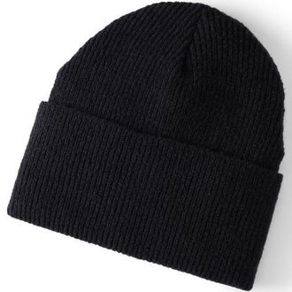 Lands End CashTouch M&uuml;tze, Herren, Gr&ouml;&szlig;e:LXL regular, Schwarz, Elasthan/Polyacryl/Nylon-Mischung, by Lands End