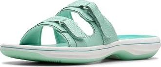 Clarks Sandales Breeze Piper Slide pour femme, turquoise, 42 EU