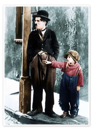 Posterlounge The Kid, Charles Chaplin, Jackie Coogan Poster 60 x 80 cm Wandbilder Wanddeko