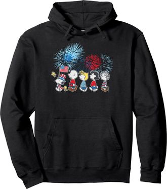 Peanuts Patriotische Parade und Feuerwerk Pullover Hoodie
