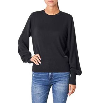 A|X Armani Exchange Tricot &agrave; manches longues en laine, Noir, M