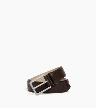 Le Tanneur Ceinture homme avec boucle rectangle en cuir grain&eacute;