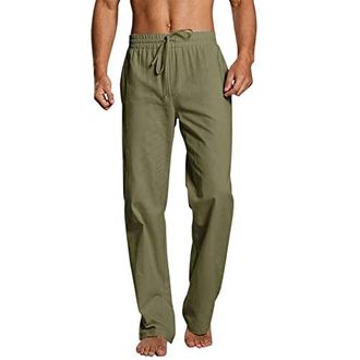Generic Pantalon de surv&ecirc;tement baggy pour homme - Pantalon de surv&ecirc;tement long uni - Pantalon de loisirs tendance avec poches et cordon de serrage - Pantalon
