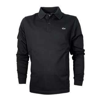 Paul & Shark Lang&auml;rmeliges Baumwoll-Piqu&eacute;-Polohemd - - Tops - Herren - Schwarzk - XL