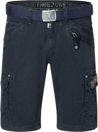 Timezone Bermuda cargo RYKERTZ pour homme, coupe droite, taille moyenne, coupe droite, 1202-30056 Washed Ink Blue, 32W