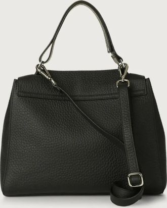 Orciani Hobo Bags - Medium Textured Leather Shoulder Bag - Gr. unisize - in Schwarz - für Damen