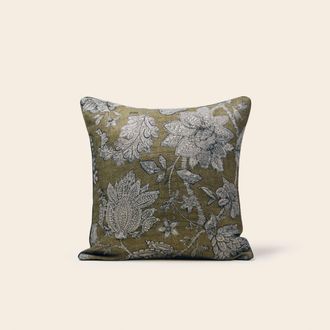 Madura Housse De Coussin Lilivati Olivine et gris - VERT