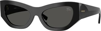 Burberry Lunettes de soleil oeil-de-chat - Femme - Accessoires - Noir - Taille: 54 MM