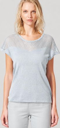 Hempage Hempage Damen vegan Top Mesh Platin