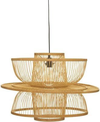 Atmosphera Suspension luminaire en bambou Ava - Beige - d 58 x h 45 cm - Livraison gratuite