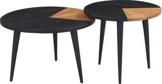 Rendez-Vous Déco Rendez-vous Déco - Set de 2 tables basses rondes en bois dacacia - binôme