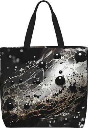 Generic Goutte DEncre Noire Sac A Main Femme Grand Tote Bag D&eacute;contract&eacute; Sac &Agrave; Bandouli&egrave;re Pour Plage Travail Shopping