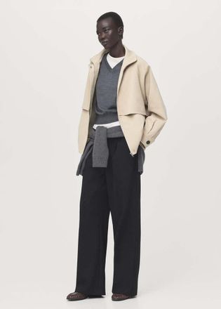 Mango Veste en coton poches gris clair/pastel - Femme - XS - MANGO