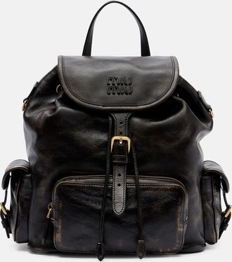 Miu Miu Sac à dos en cuir