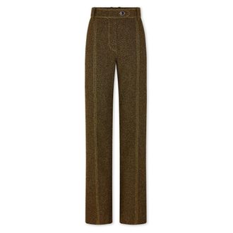 Paco Rabanne Chine Wolle Ma&szlig;geschneiderte Hose - - Trousers - Damen - Gelb - XS
