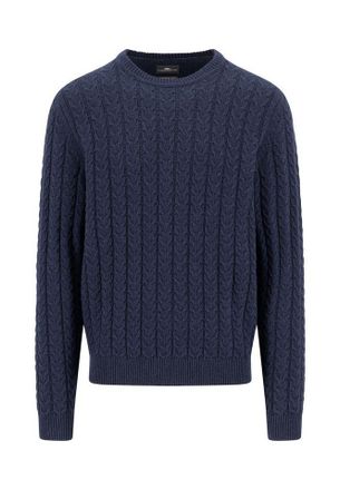 Fynch-Hatton Strickpullover mit Zopfmuster und Wolle