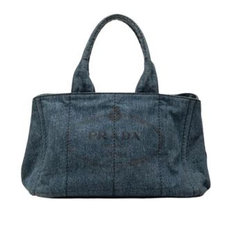 Prada Pre-owned Vintage Denim Satchel - Femme - Pre-owned - Bleu - Taille: ONE Size