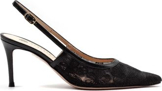 Roberto Festa Milano Femme, Chaussures, Noir, Taille: 39 EU Escarpins Slingback en Dentelle Transparente
