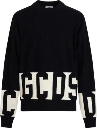 GCDS Gcds, Homme, Pulls, Noir, Taille: M Cotton Low Band Sweater