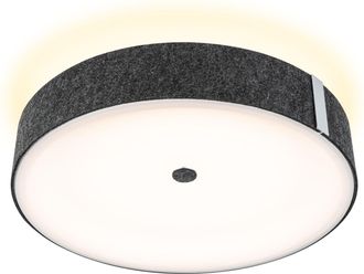 Paulmann 79994 LED Deckenleuchte Smart Home Zigbee 3.0 Malika Tunable White 1.350lm / 1.350lm 230V 28,5W Anthrazit Filzleuchte Backlight