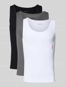 HUGO BOSS Shaped Fit Unterhemd aus reiner Baumwolle im 3er Pack Modell TANK TOP TRIPL
