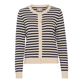 Part Two Cardigan Ray&eacute; Blanc Gris - Femme - Pulls - Multicolore - Taille: 42 FR