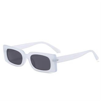Generic Lunettes De Soleil Carr&eacute;es For Hommes Et Femmes, Id&eacute;ales For Les Voyages, Vacances Ou F&ecirc;tes(White)