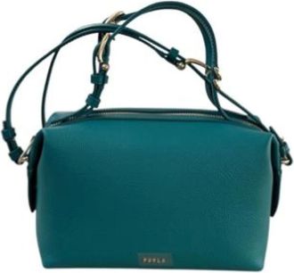 Furla Femme, Sacs, Bleu, Taille: ONE Size Sac Double Boston