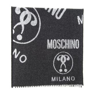 Moschino Fransiger zweifarbiger Fantasieschal - - Accessories - Herren - Schwarzk - ONE SIZE
