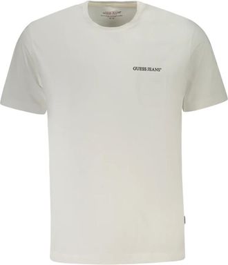 Guess Homme, Tops, Blanc, Taille: S T-shirt coupe classique