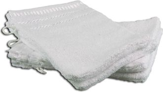 G&ouml;zze Waschhandschuh-Set, 4er-Set, Berlin, 100% Baumwolle, 17 x 24 cm - Wei&szlig;