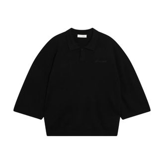 Fear of God Signature 3/4-Arm Strick-Polo im 90er-Jahre-Stil - - Tops - Herren - Schwarzk - M