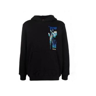 Paul Smith Blumenpaneel-Motiv Hoodie - - Sweatshirts & Hoodies - Herren - Schwarzk - S