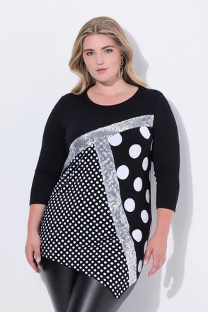 Miamoda T-Shirt T-Shirt Classic Fit Ziersteinchen Mustermix