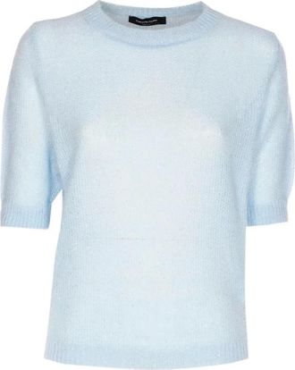 Fabiana Filippi Femme, Pulls, Bleu, Taille: 36 FR Mad266F131L795 Tricot ras du cou