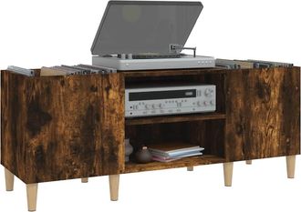 Generic Plattenschrank, Schallplattenschrank mit viel Stauraum, Plattenspieler Schrank f&uuml;r Wohnzimmer, LP Schrank, Schallplattenst&auml;nder, Holzwerkstoff(Sonoma 